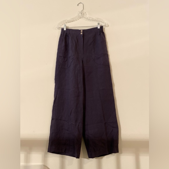 notPERFECTLINEN | Pants & Jumpsuits | Sm Sarah Fit Flare In Eggplant ...